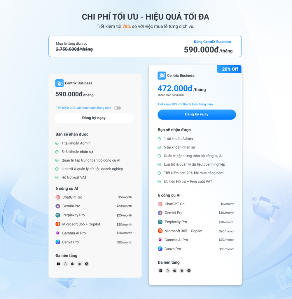 Trang chủ - CentriX App